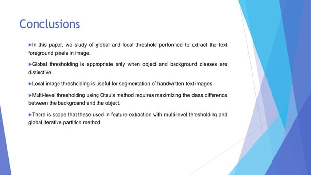 Comparison of thresholding methods | PDF | Photo Editing Software | Computer Software and ...