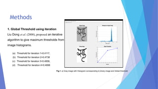 Comparison of thresholding methods | PDF | Photo Editing Software | Computer Software and ...