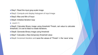 Comparison of thresholding methods | PDF | Photo Editing Software | Computer Software and ...