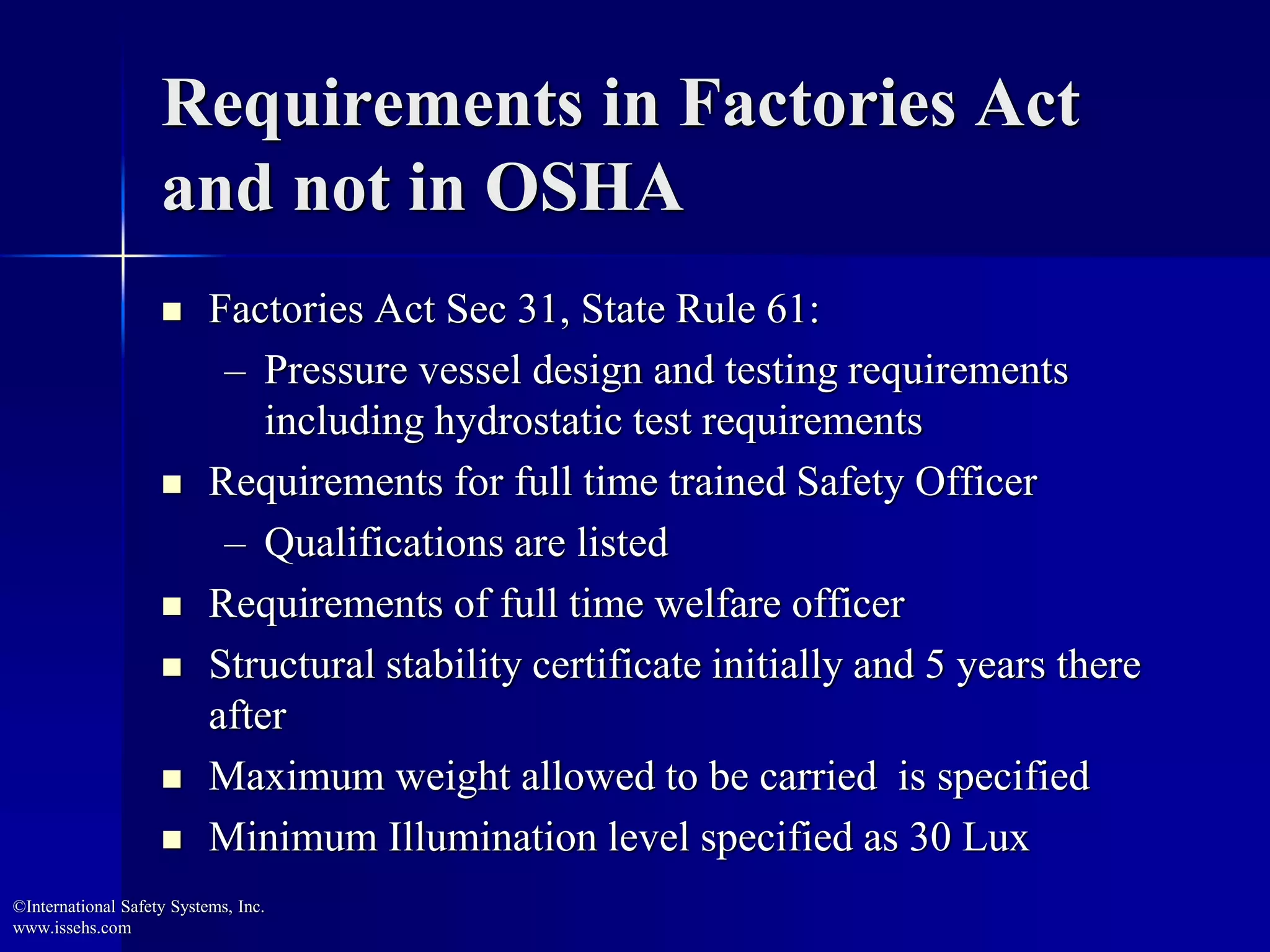 Comparison of US and India Health and Safety Regulations | PDF