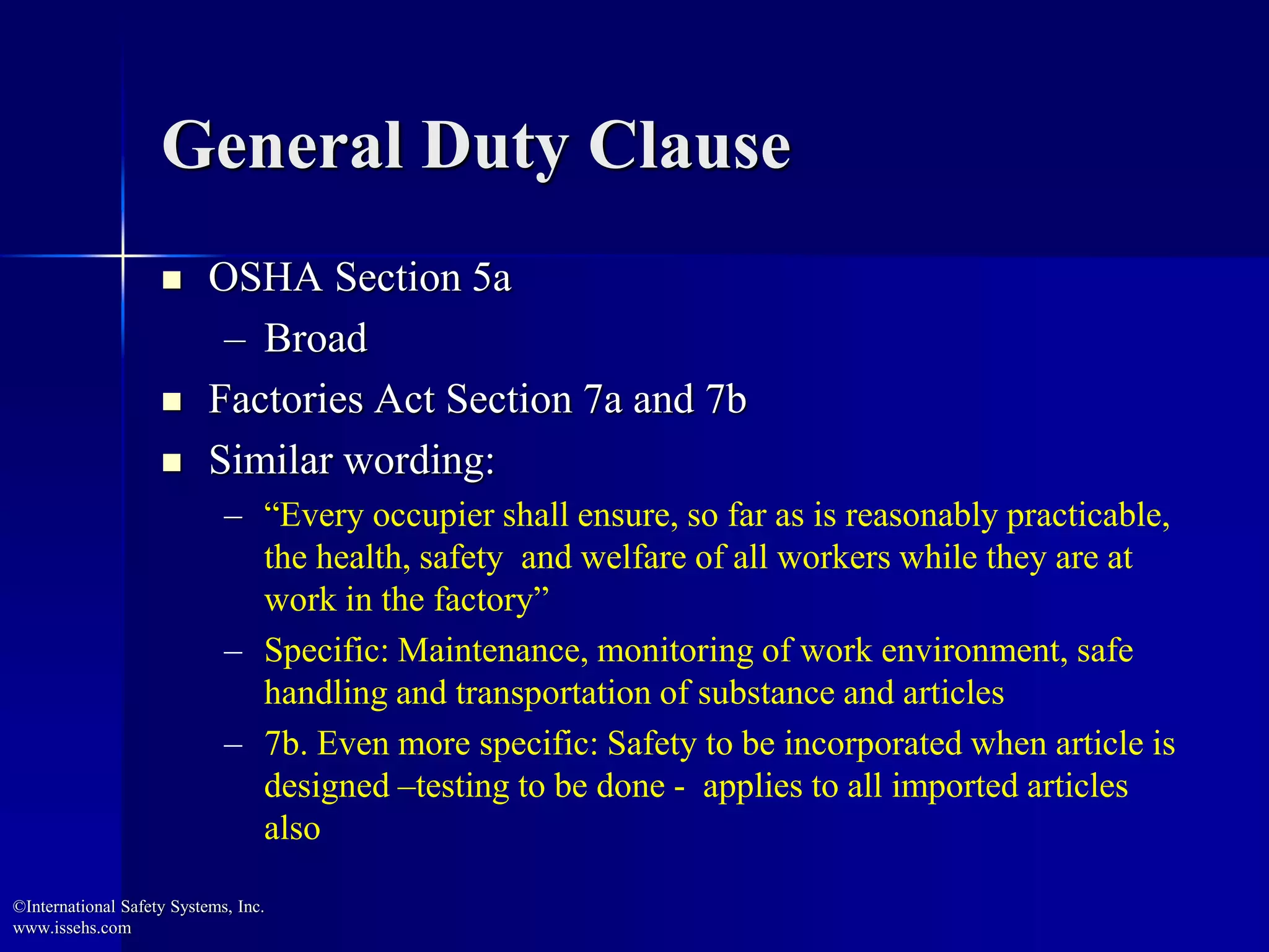 Comparison of US and India Health and Safety Regulations | PDF