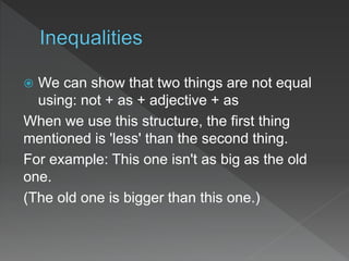 Comparisions using "as... as" | PPTX