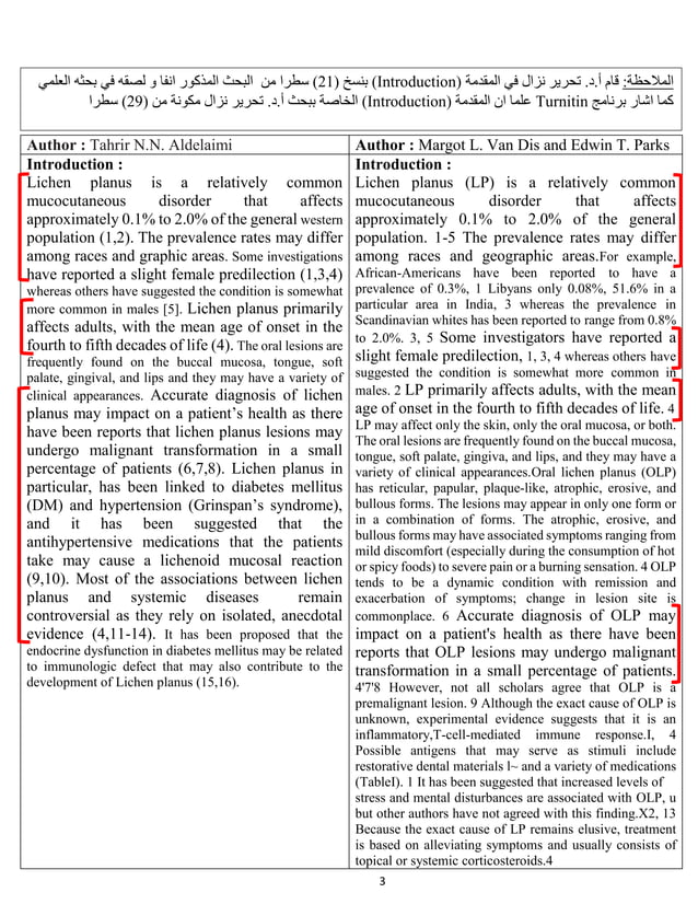 1.Comparism between Margot L. Van Dis and Edwin T. Parks Article and ...