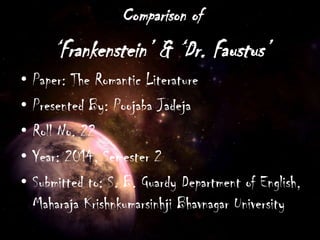Comparison of 'Frankenstein' and 'Doctor Faustus' | PPTX
