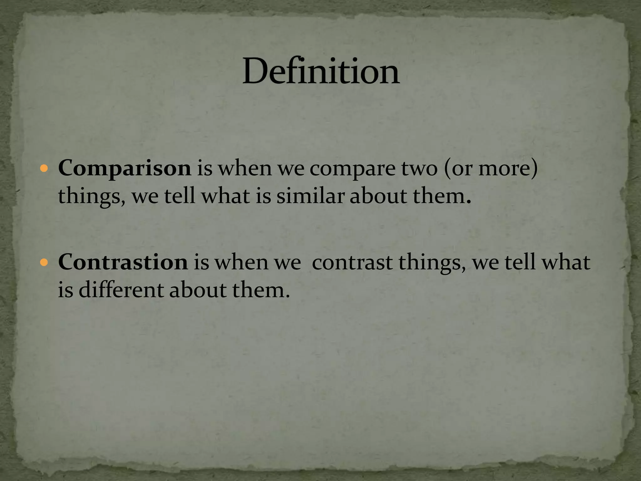 Comparison and contrast paragraph | PPTX
