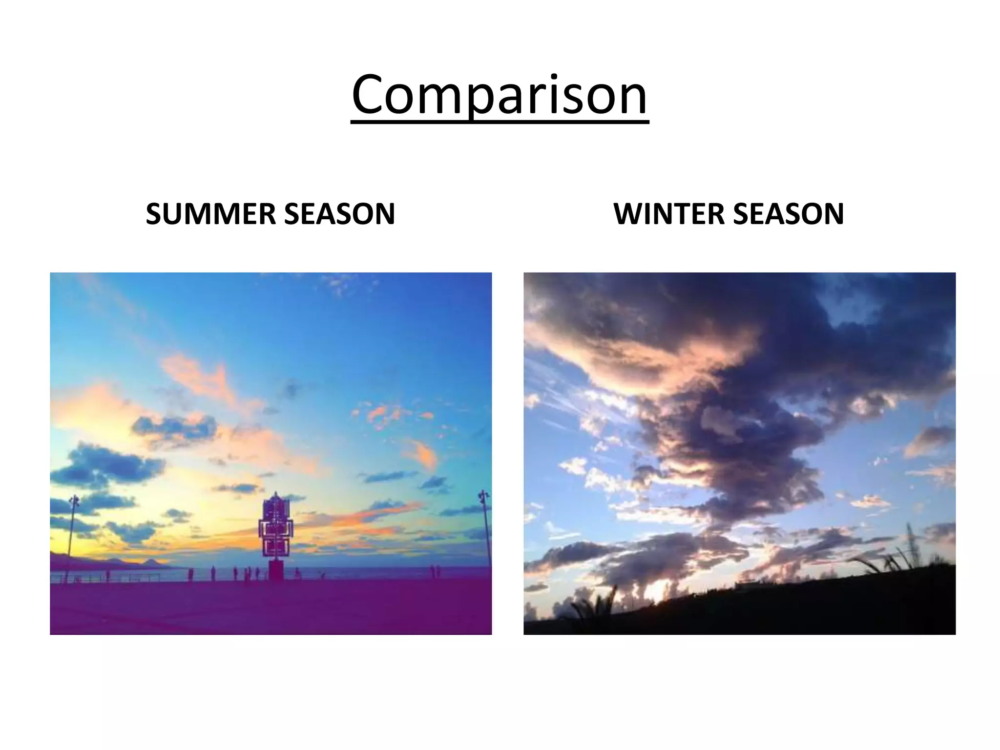Comparison between Summer and Winter | PPTX