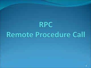 Rpc, Rmi And Webservices 2 | PPT