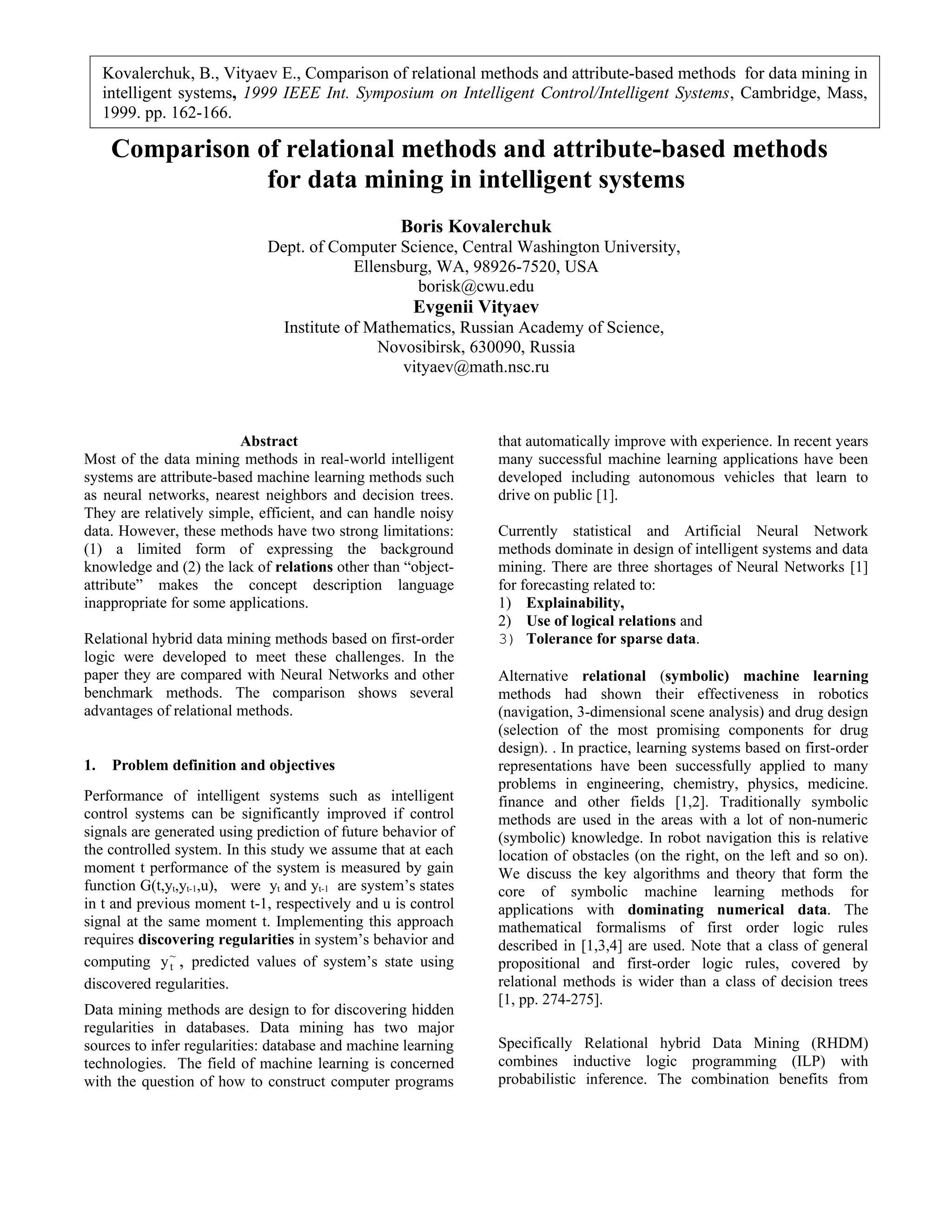 Comparison of relational and attribute-IEEE-1999-published ... | PDF
