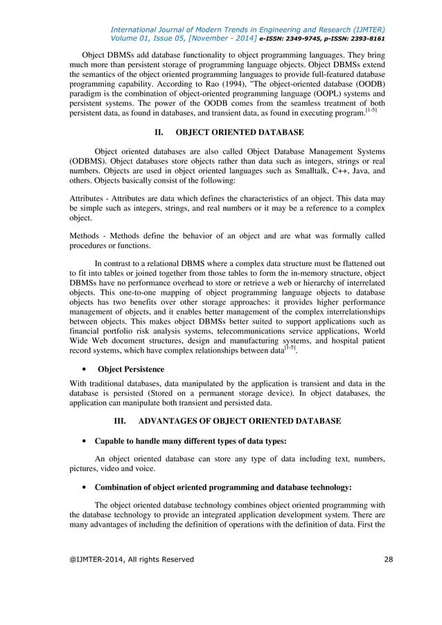 Comparison Of Relational Database And Object Oriented Database Pdf 7191