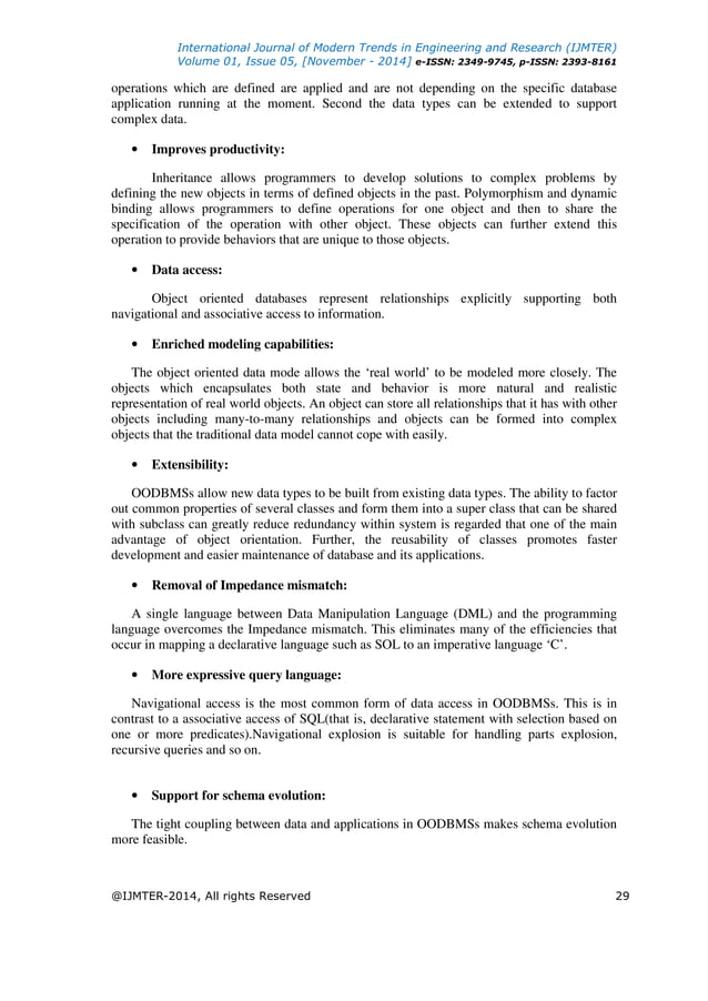 Comparison Of Relational Database And Object Oriented Database Pdf 8100