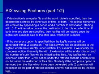 Comparison of Unix and Linux Log File Management Tools by Dusan ...