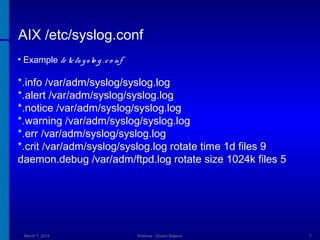 Comparison of Unix and Linux Log File Management Tools by Dusan ...