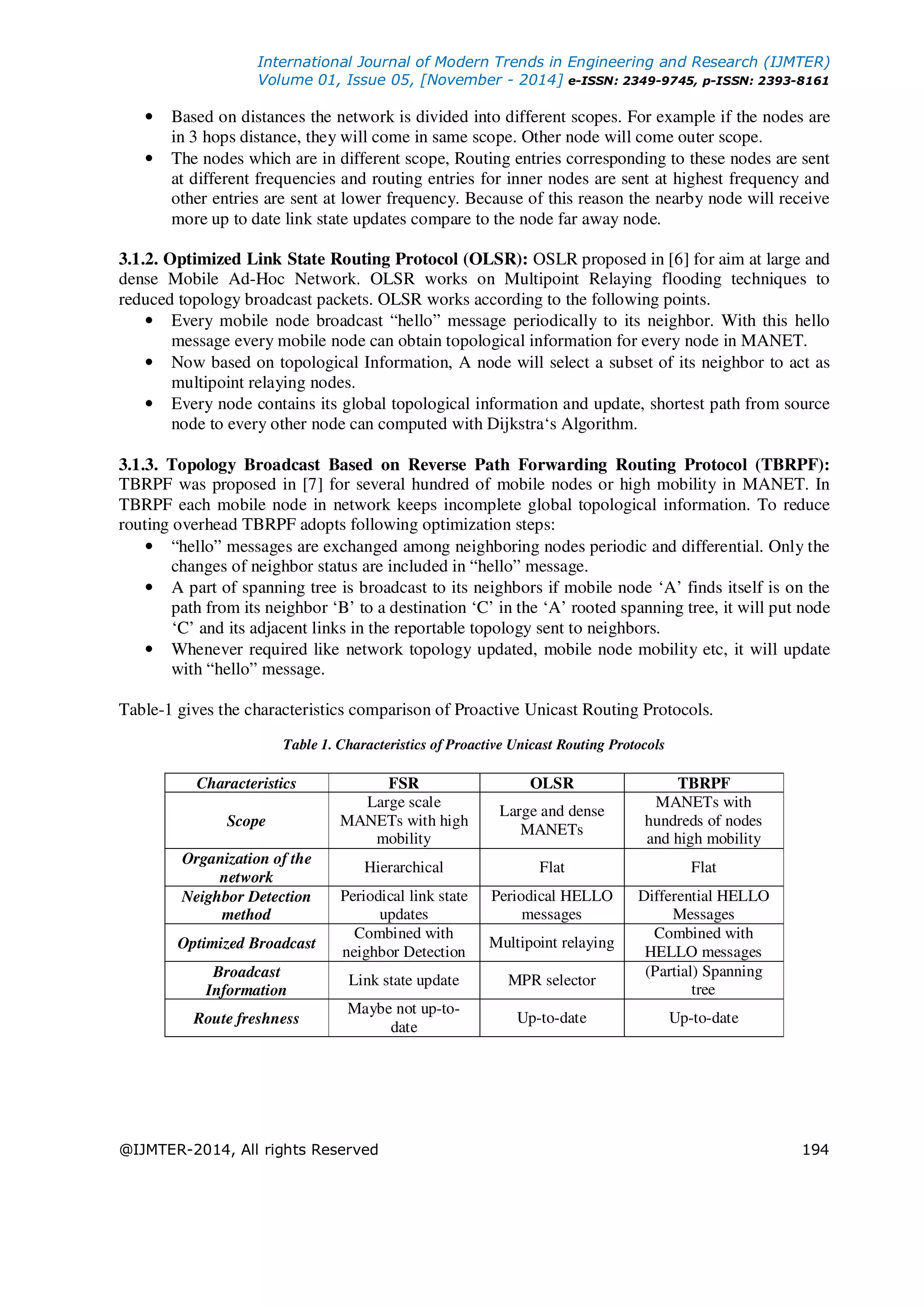 Comparison of Various Unicast-Multicast Routing Protocols for Mobile Ad ...