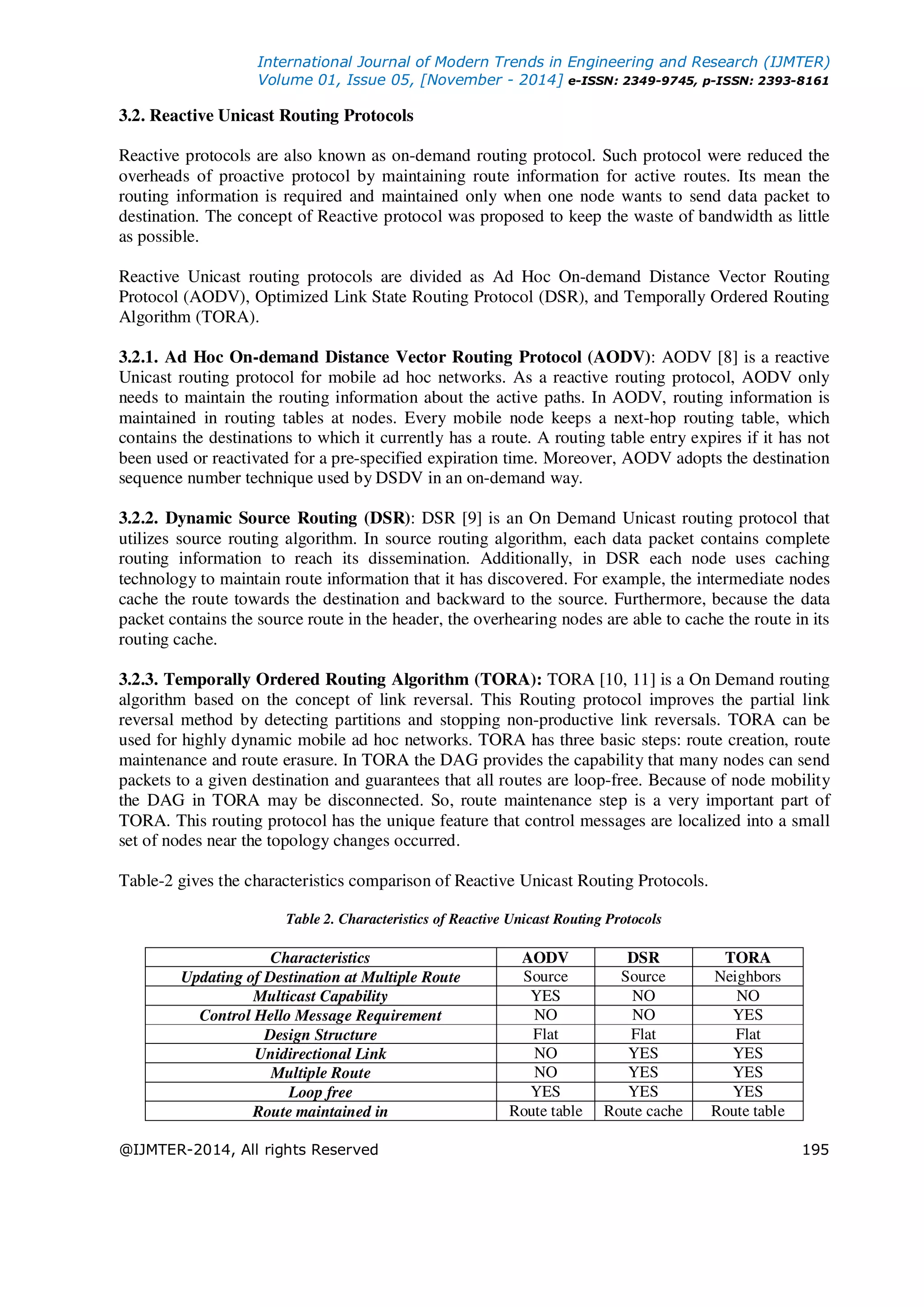 Comparison of Various Unicast-Multicast Routing Protocols for Mobile Ad ...