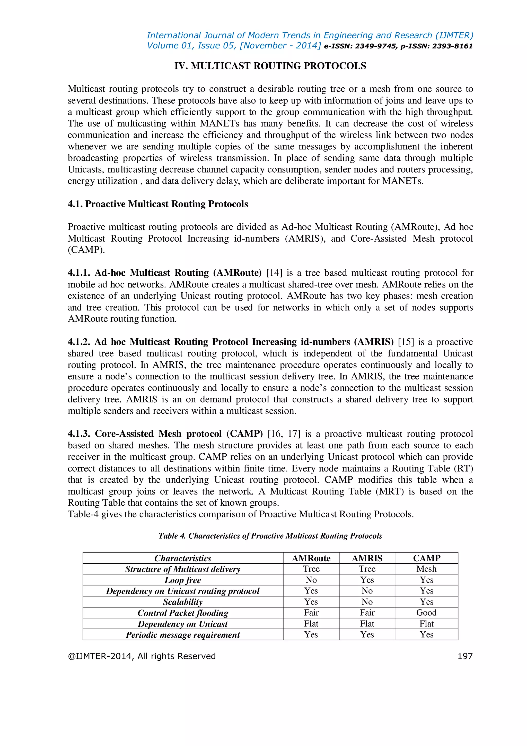 Comparison of Various Unicast-Multicast Routing Protocols for Mobile Ad-Hoc Networks | PDF ...