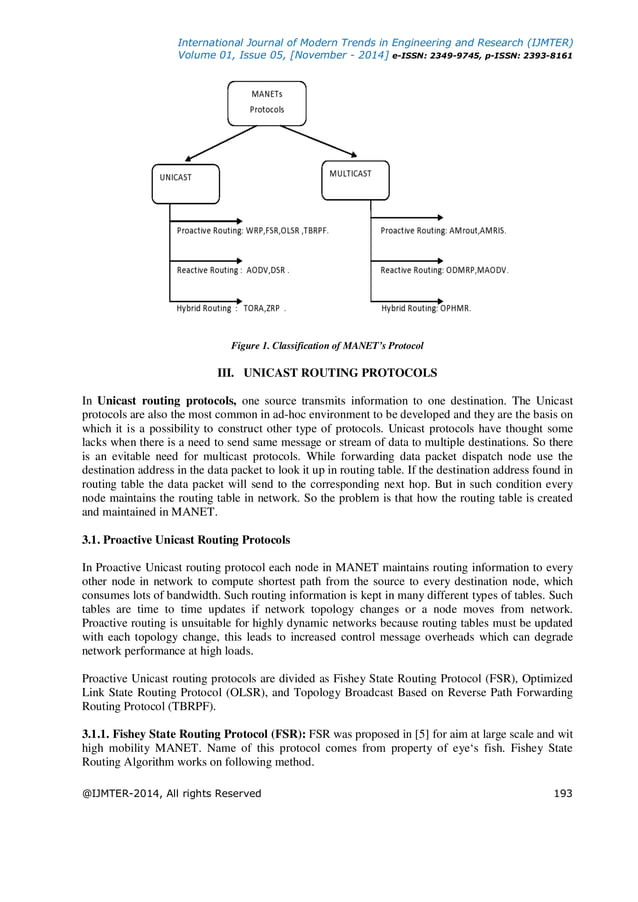 Comparison of Various Unicast-Multicast Routing Protocols for Mobile Ad-Hoc Networks | PDF ...