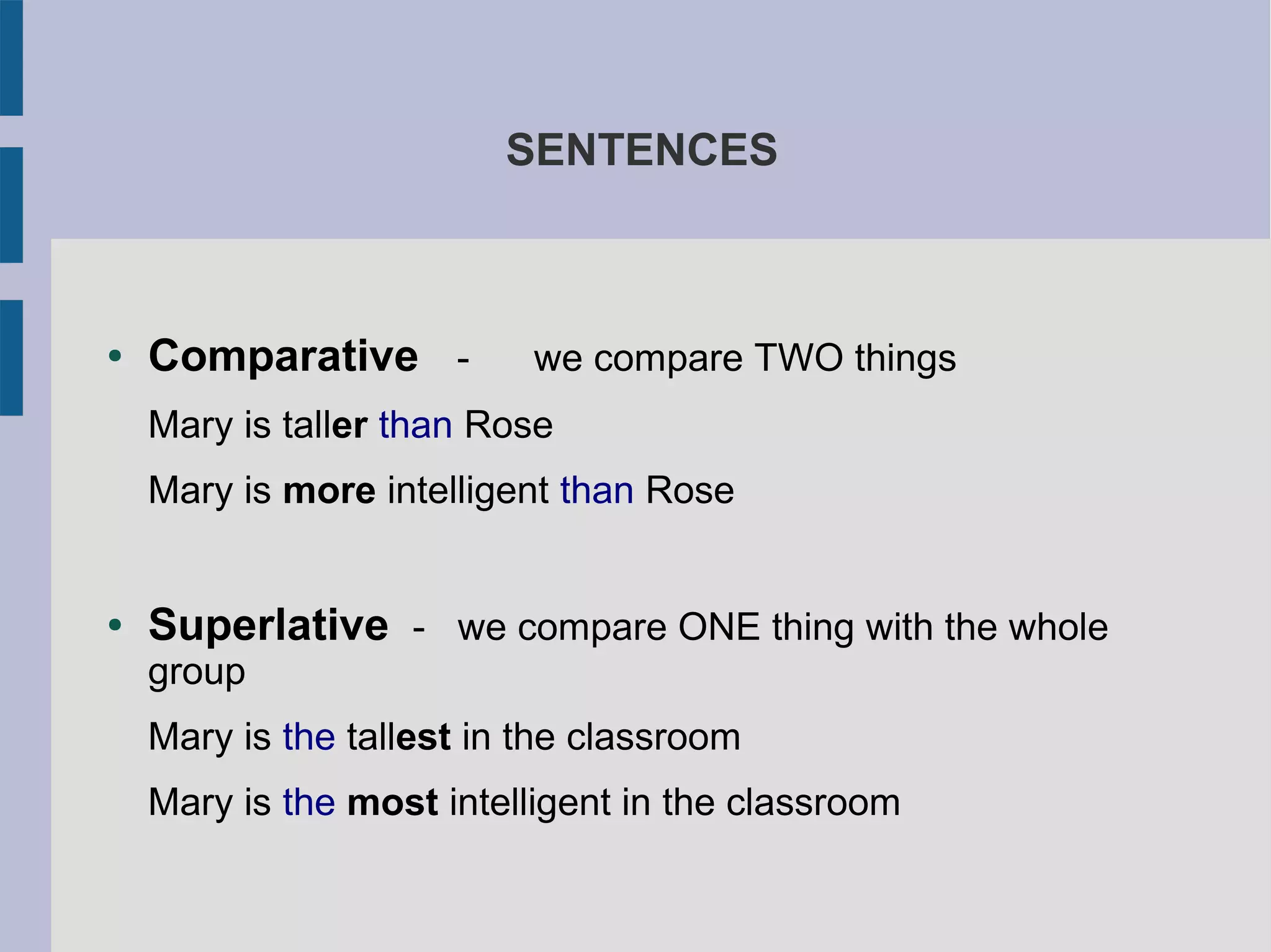 Comparison presentation | ODP