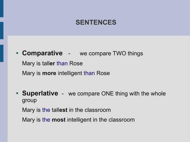 Comparison presentation | PPT