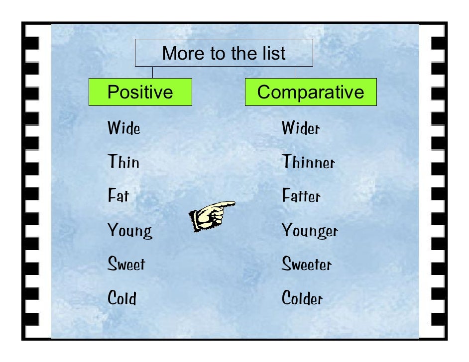 Comparison adjectives 001