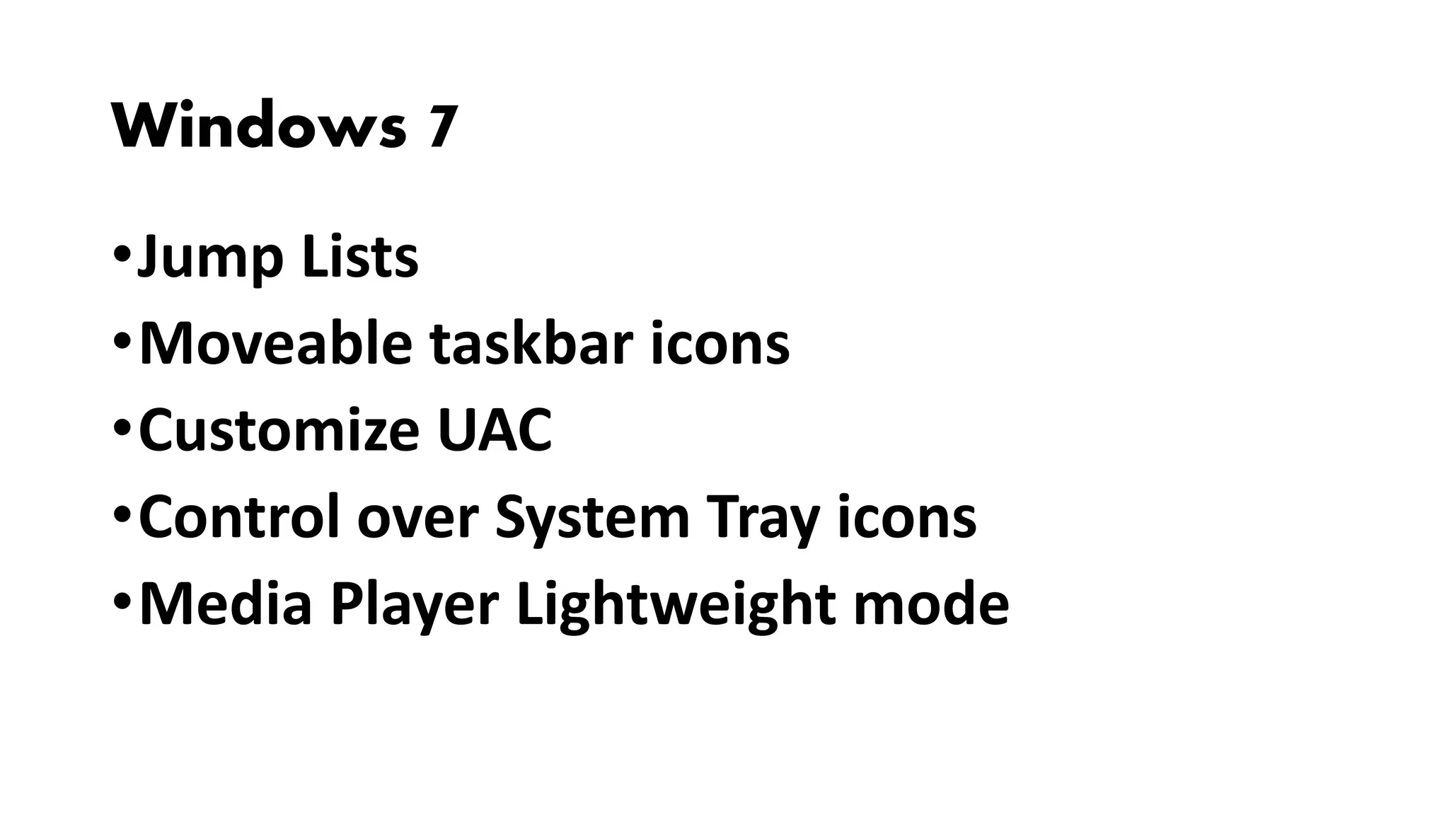 Comparison among windows versions | PPTX