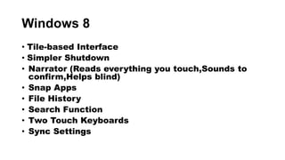 Comparison among windows versions | PPTX