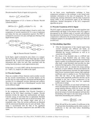 Comparison and analysis of orthogonal and biorthogonal wavelets for ecg comprssion | PDF