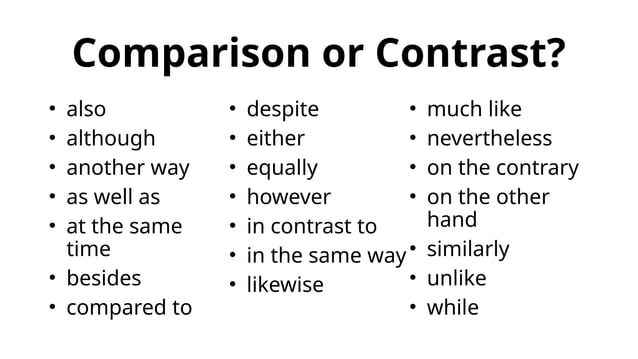 Comparison and Contrast lesson for English 7 | PPTX