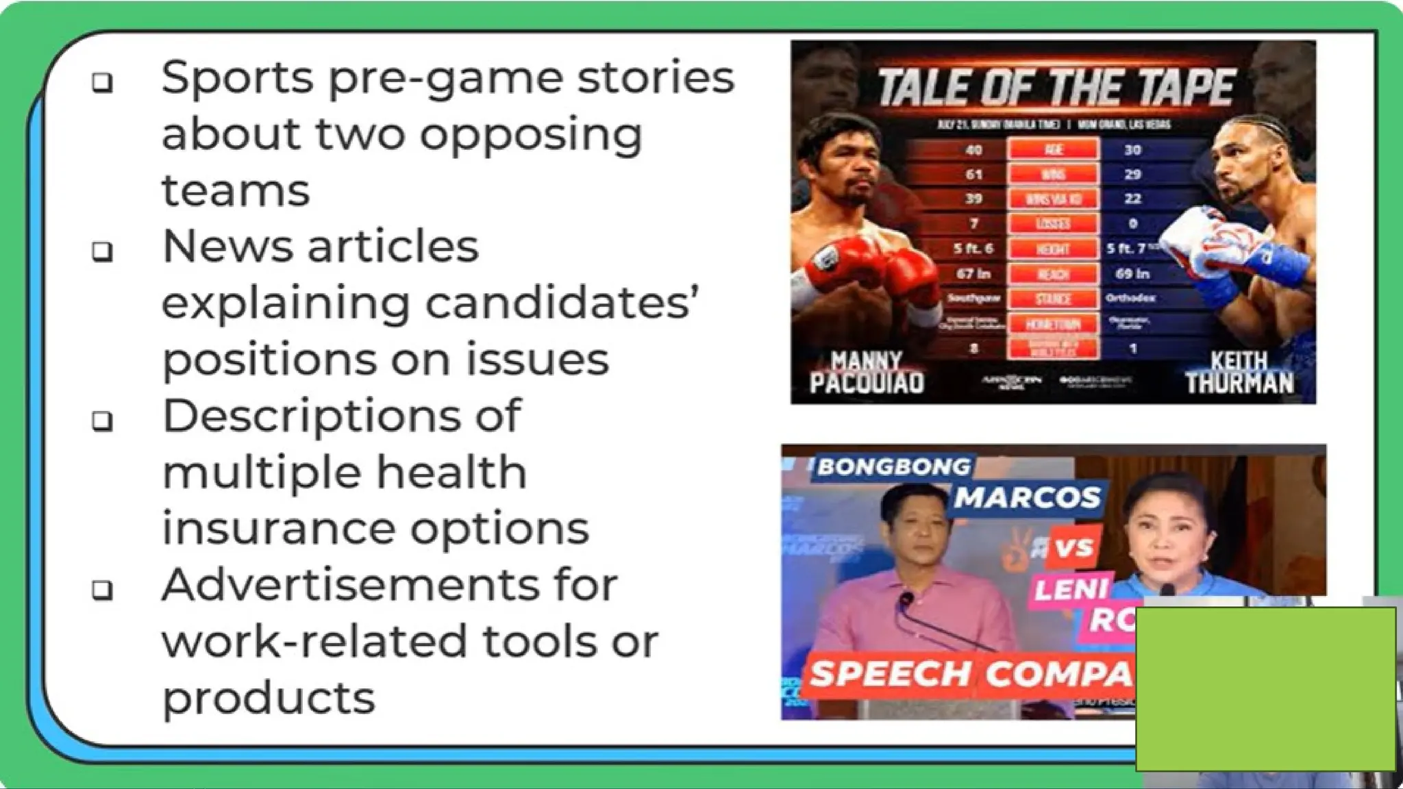 COMPARISON AND CONTRAST.pptx type of informational/factual text | PPTX