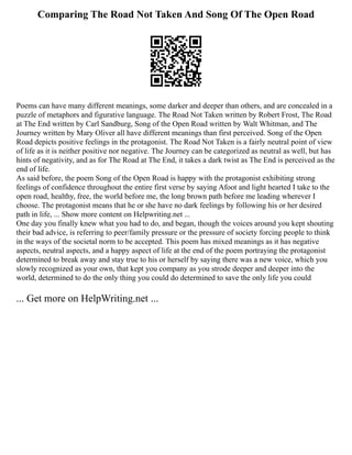 Comparison And Contrast Essay Examples Block Method. Overview | PDF