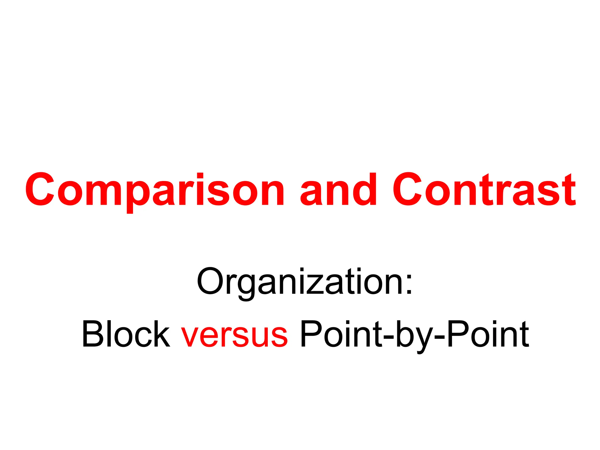 Comparison and Contrast paragraph.ppt | Grocery Shopping | Shopping