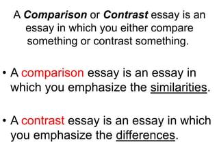 Comparison and Contrast paragraph.ppt