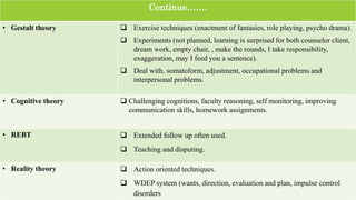 Comparison and similarties and differences among psychotherapy | PPTX