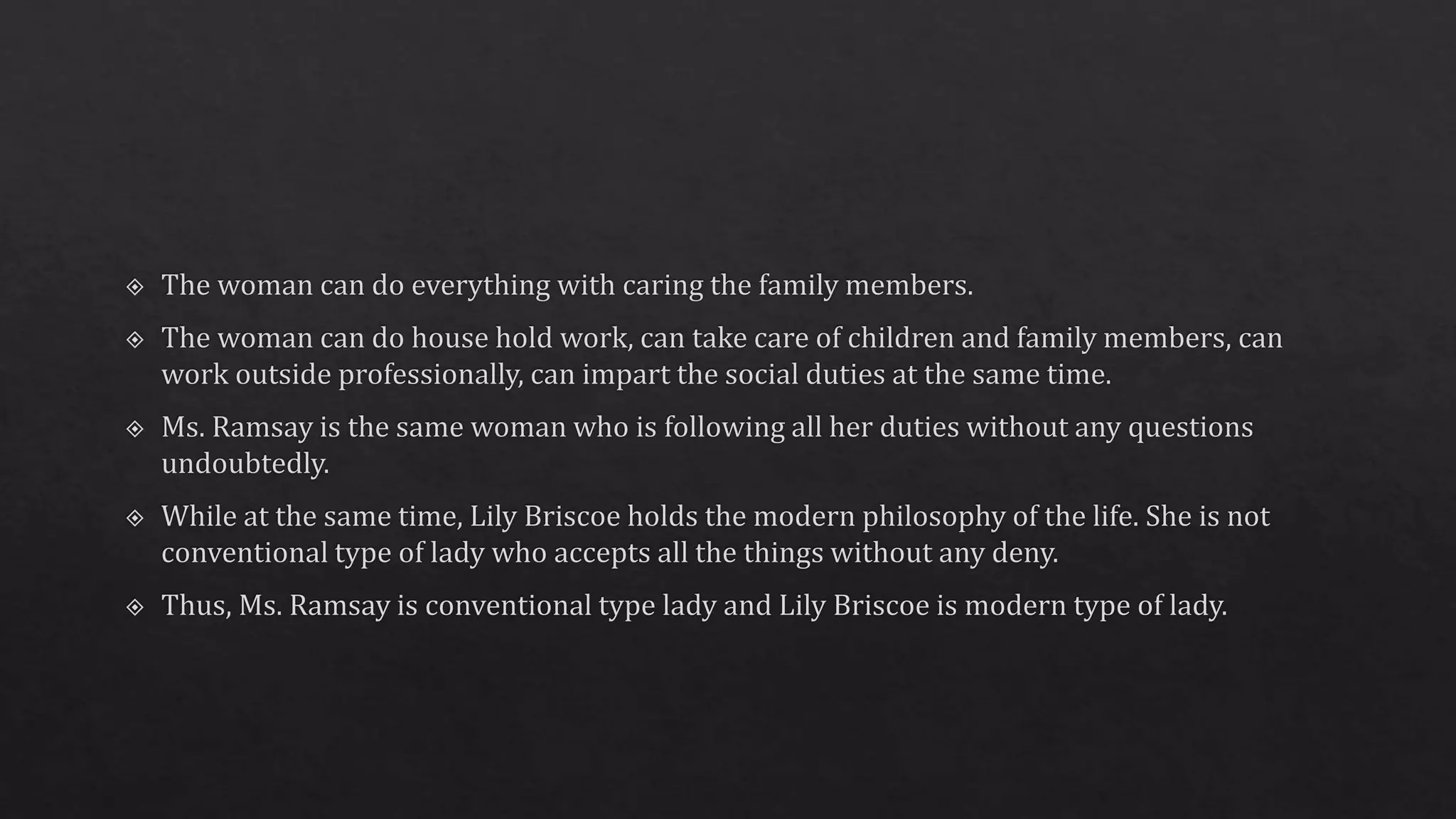 Comparison between Mrs. Ramsay and Lily Briscoe | PPTX