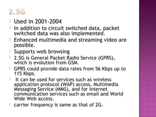 Comparison between 2g, 2.5g, 3g, lte and lte a | PPT
