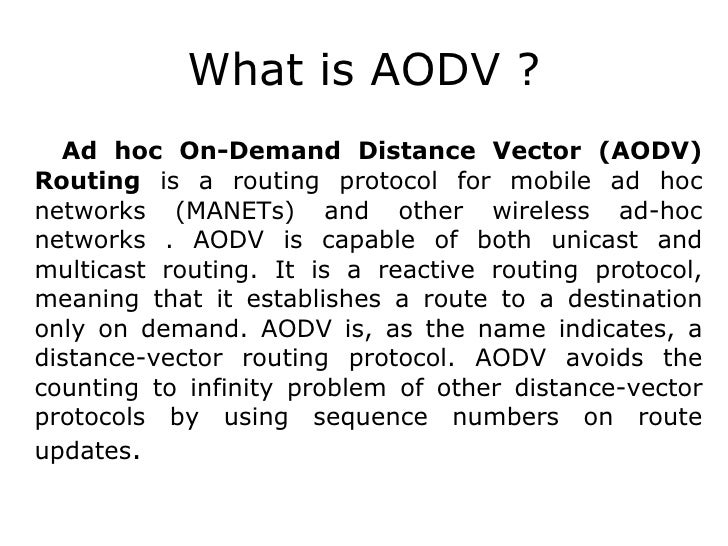 Comparison Between Aodv And Olsr Protocol