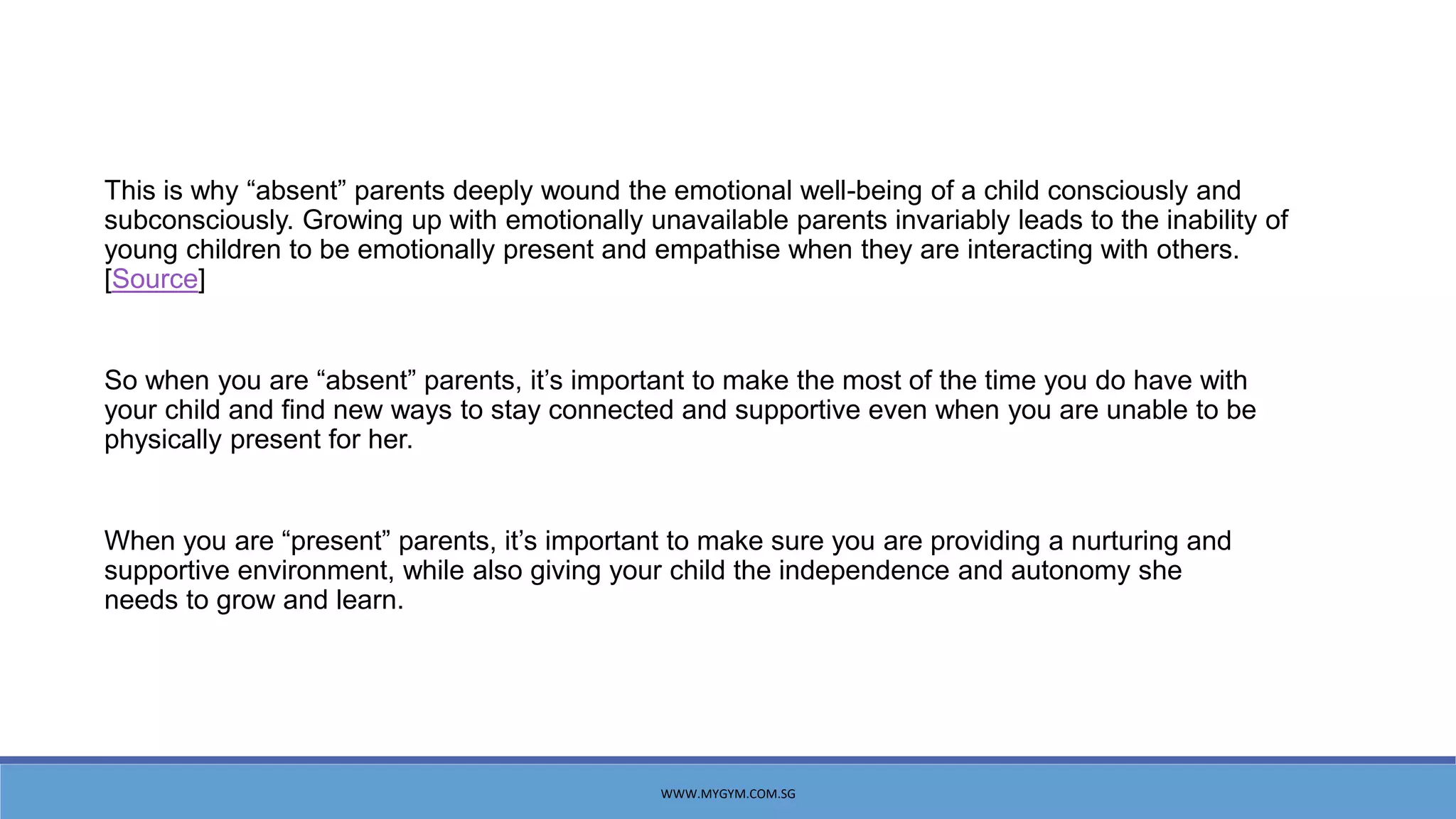 Comparison Between Being “Present” Parents & “Absent” Parents.pptx
