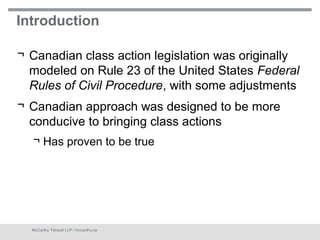Comparison Between Canadian And Us Class Actions Law And Practice | PPT ...