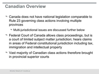 Comparison Between Canadian And Us Class Actions Law And Practice | PPT ...