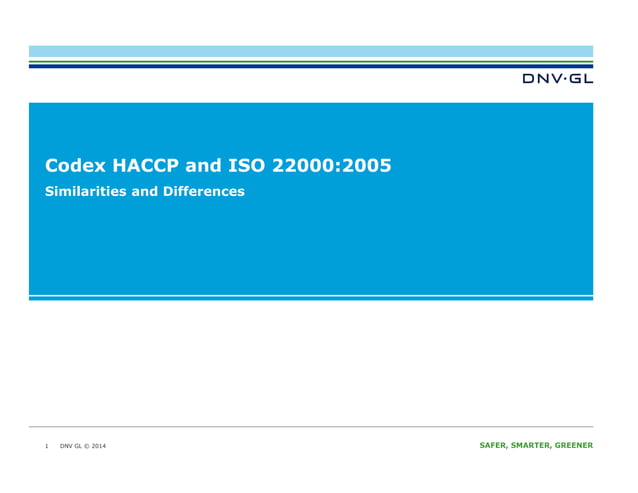 Comparison between codex haccp and iso22000 | PDF