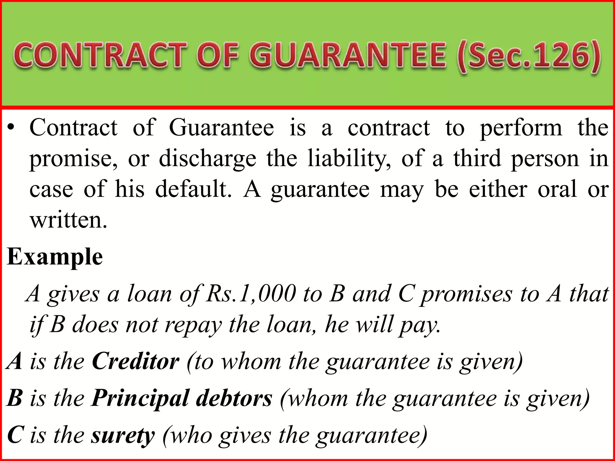 BUSINESS LAW (COM/CME 2655)Comparison between contract of indemnity and guarantee | PPTX ...