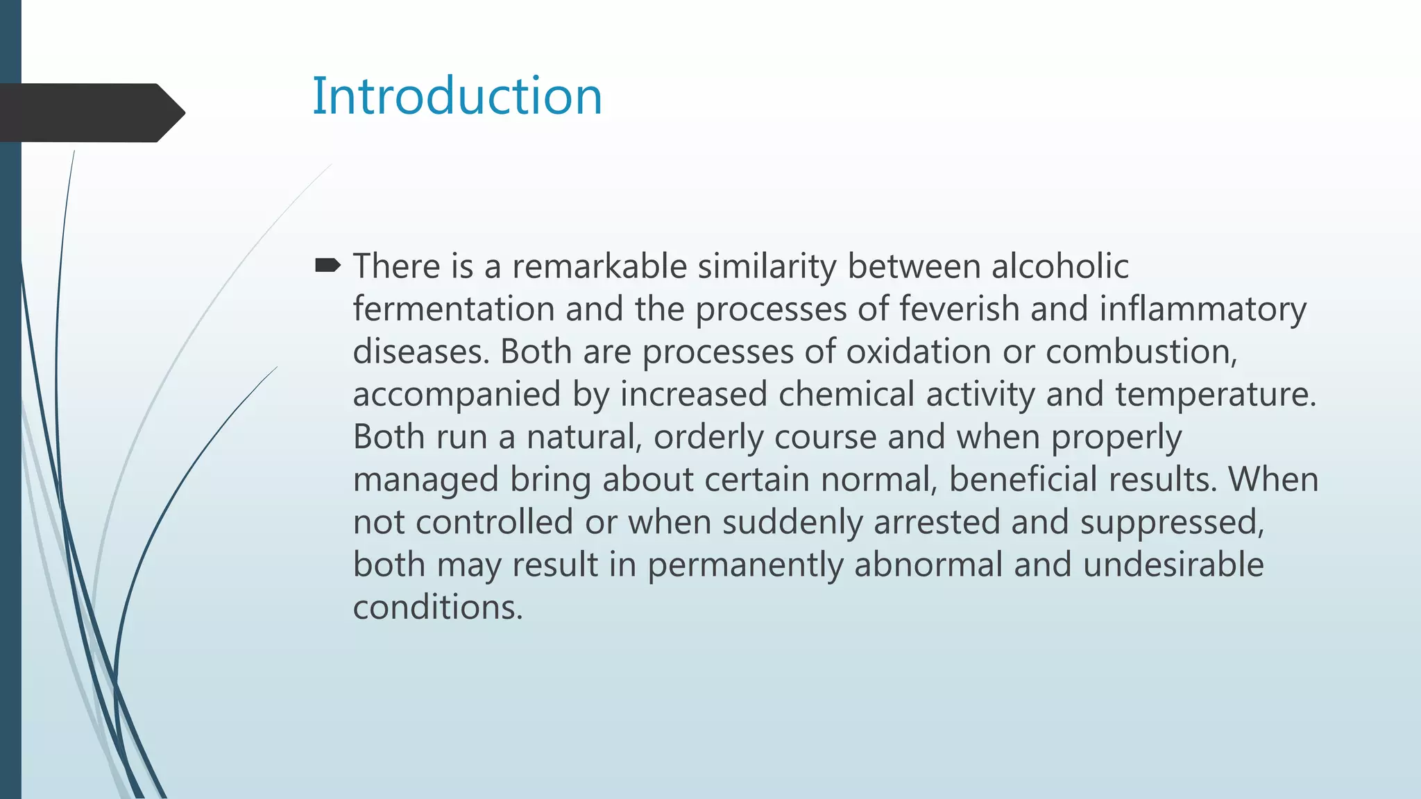 Comparison between fermentation and inflammation | PPTX