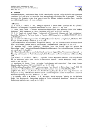 Comparison between fuzzy and p&o control for mppt for photovoltaic ...