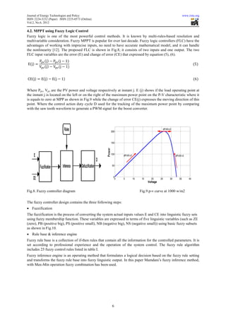 Comparison between fuzzy and p&o control for mppt for photovoltaic system using boost converter ...