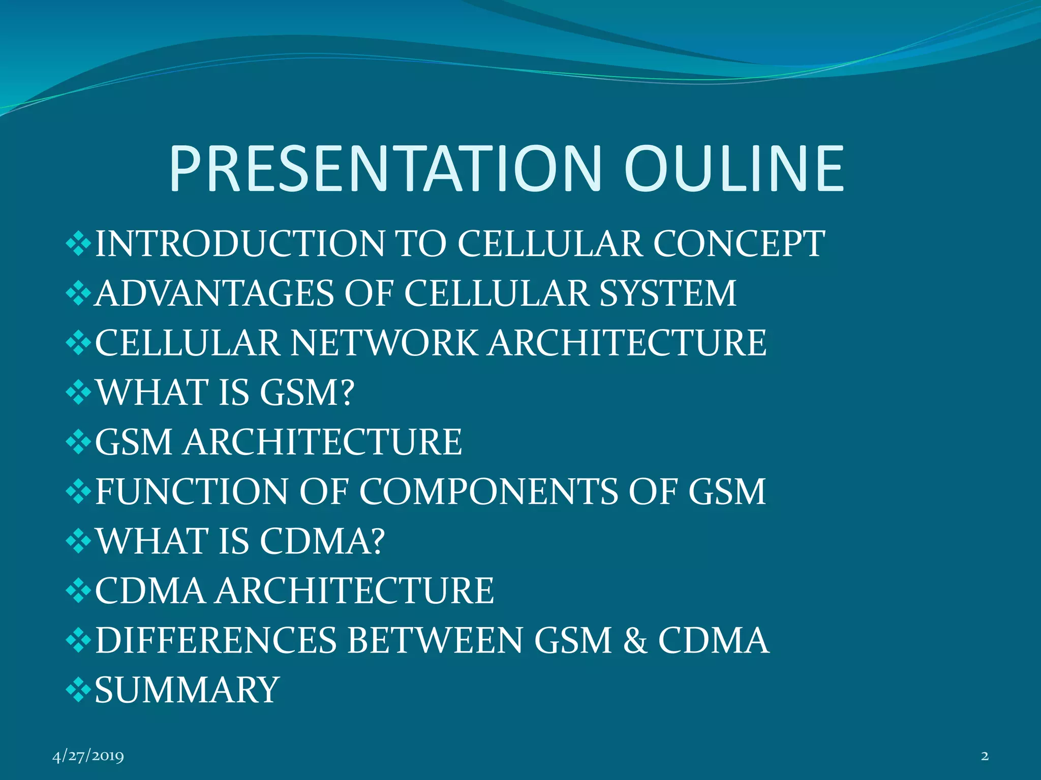 Comparison between gsm & cdma najmul hoque munshi | PPTX