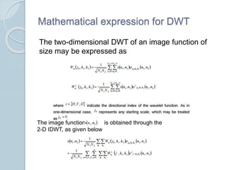 Comparison between JPEG(DCT) and JPEG 2000(DWT) compression standards | PPTX