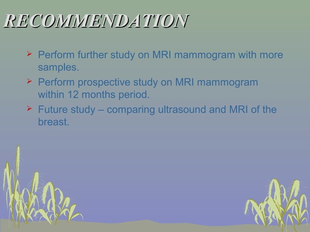 Comparison between mammogram and mri in detecting breast cancer | PPT