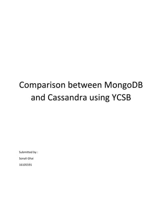 Comparison between mongo db and cassandra using ycsb | PDF
