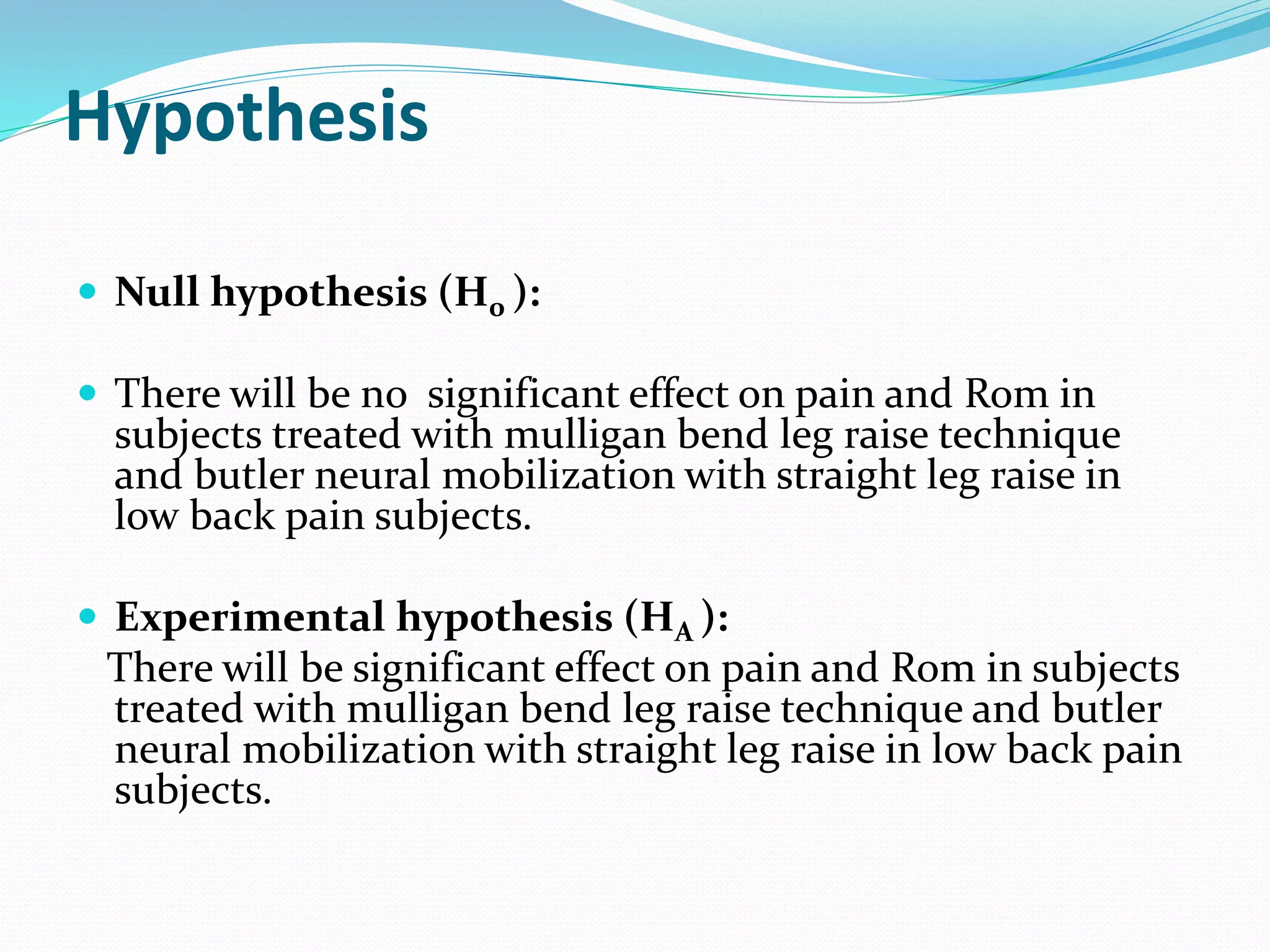 Comparison between mulligan bend leg raise technique and butler neural ...