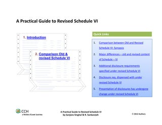 Comparison between old and new schedule vi | PDF