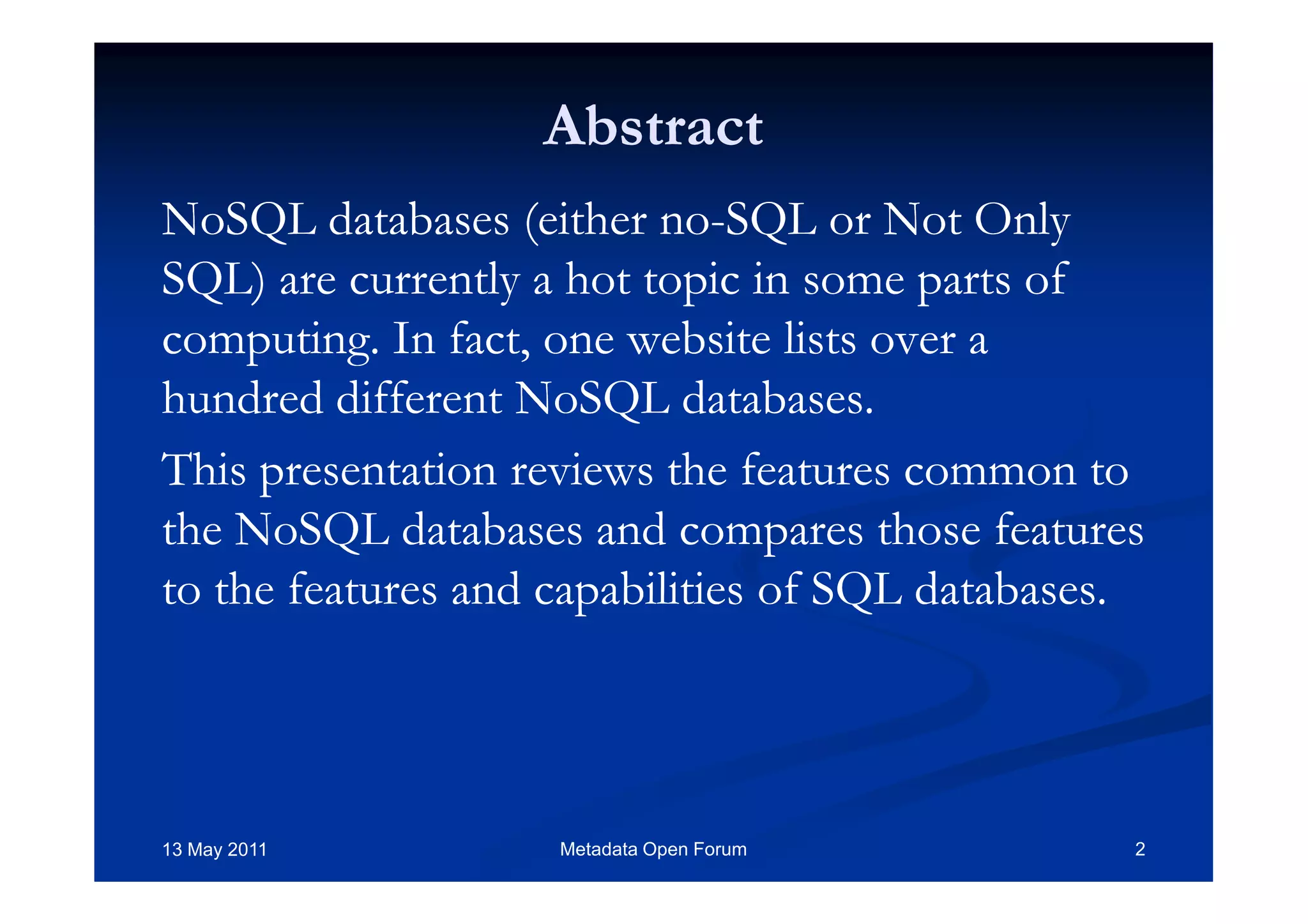 Comparison between rdbms and nosql | PPT